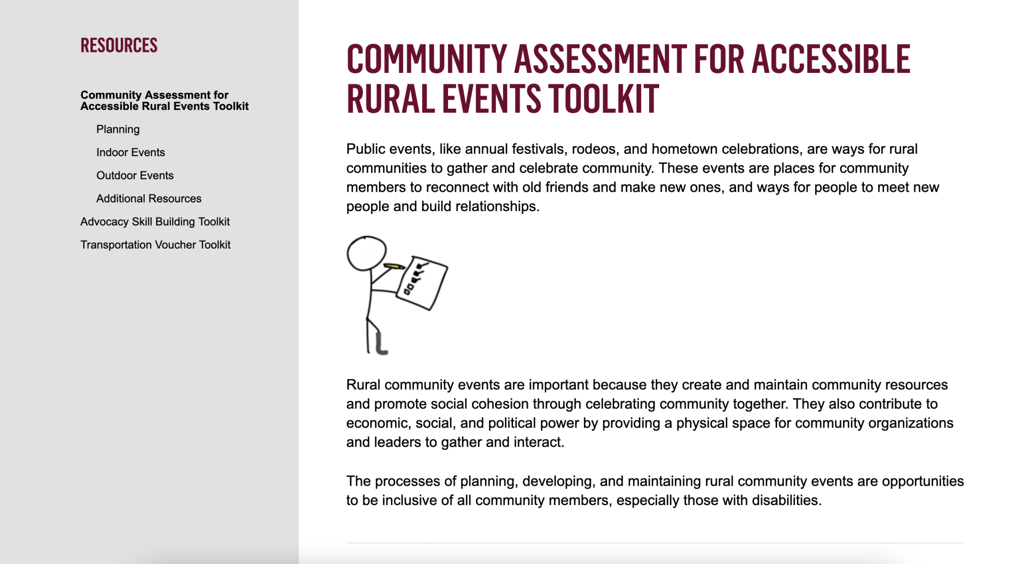 Community Assessment for Accessible Rural Events (CAARE) Toolkit ...