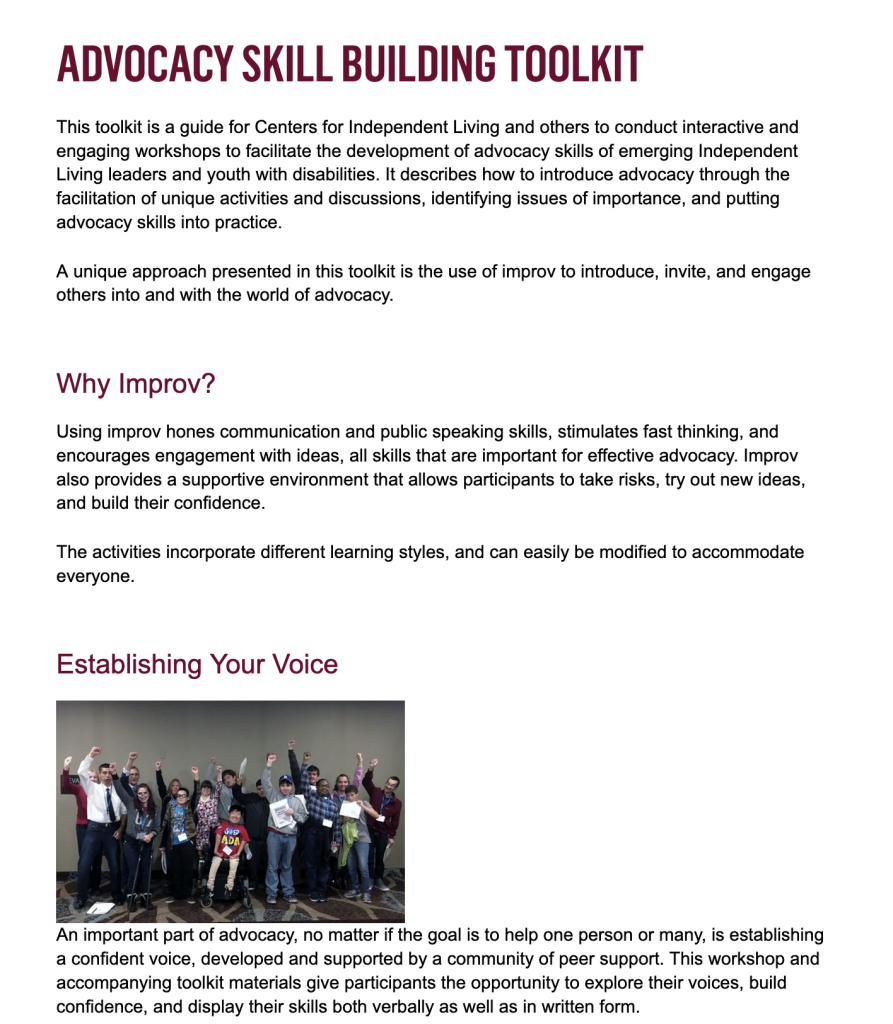 Advocacy Skill Building Toolkit – ruraloutreach