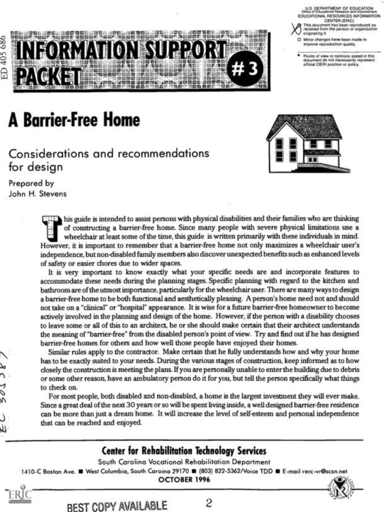 A Barrier-Free Home: Considerations and Recommendations for Design ...