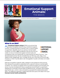 Emotional Support Animals: The Basics – ruraloutreach