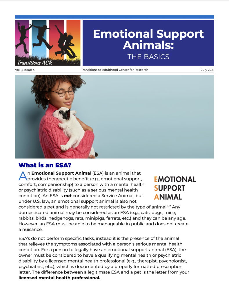 Emotional Support Animals: The Basics – ruraloutreach